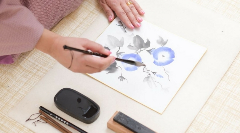 My First Sumi-e Workshop！Tokyo JAPAN