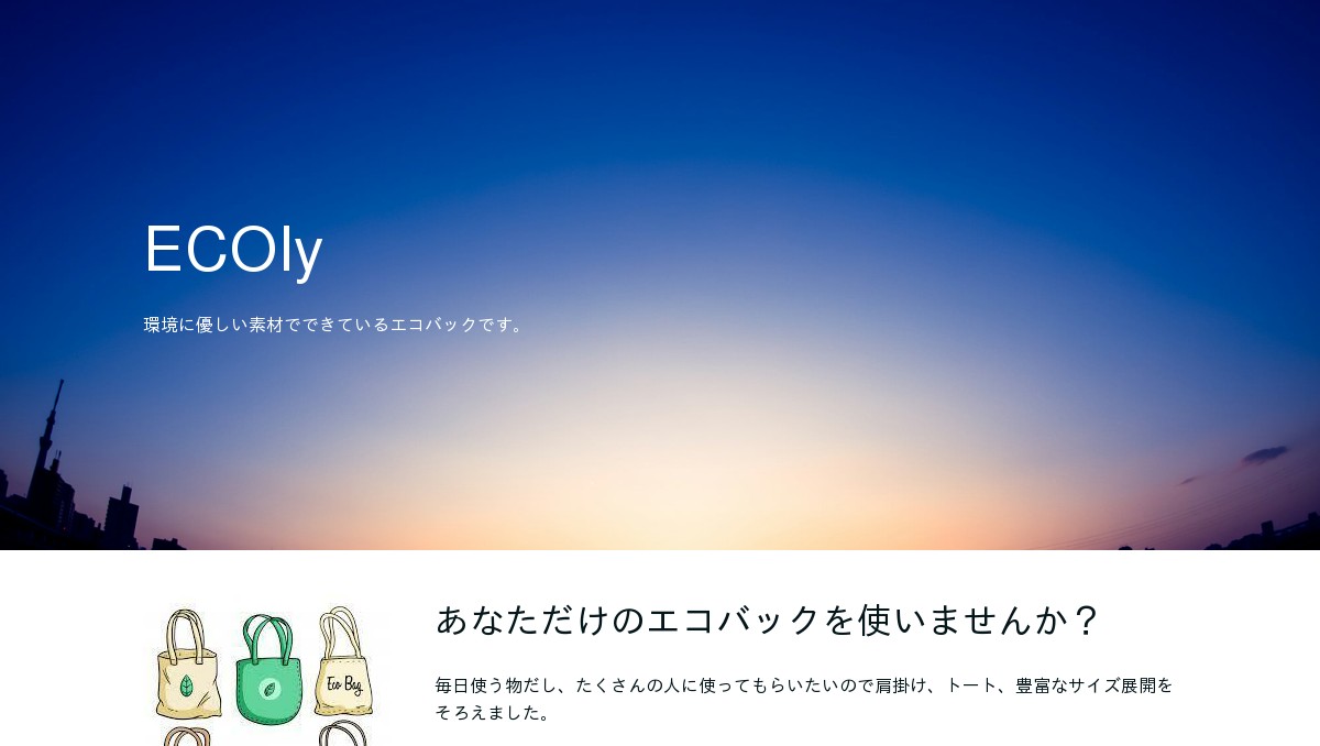 Ecoly 環境に優しいエコバック