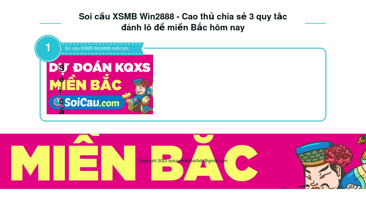 Soi cầu XSMB Win2888 - Cao thủ chia sẻ 3 quy tắc đánh lô đề miền Bắc ...