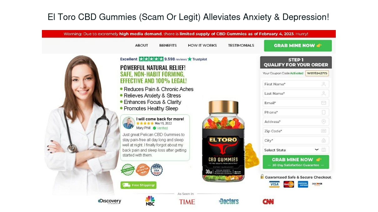El Toro CBD Gummies (Scam Or Legit) Alleviates Anxiety & Depression ...