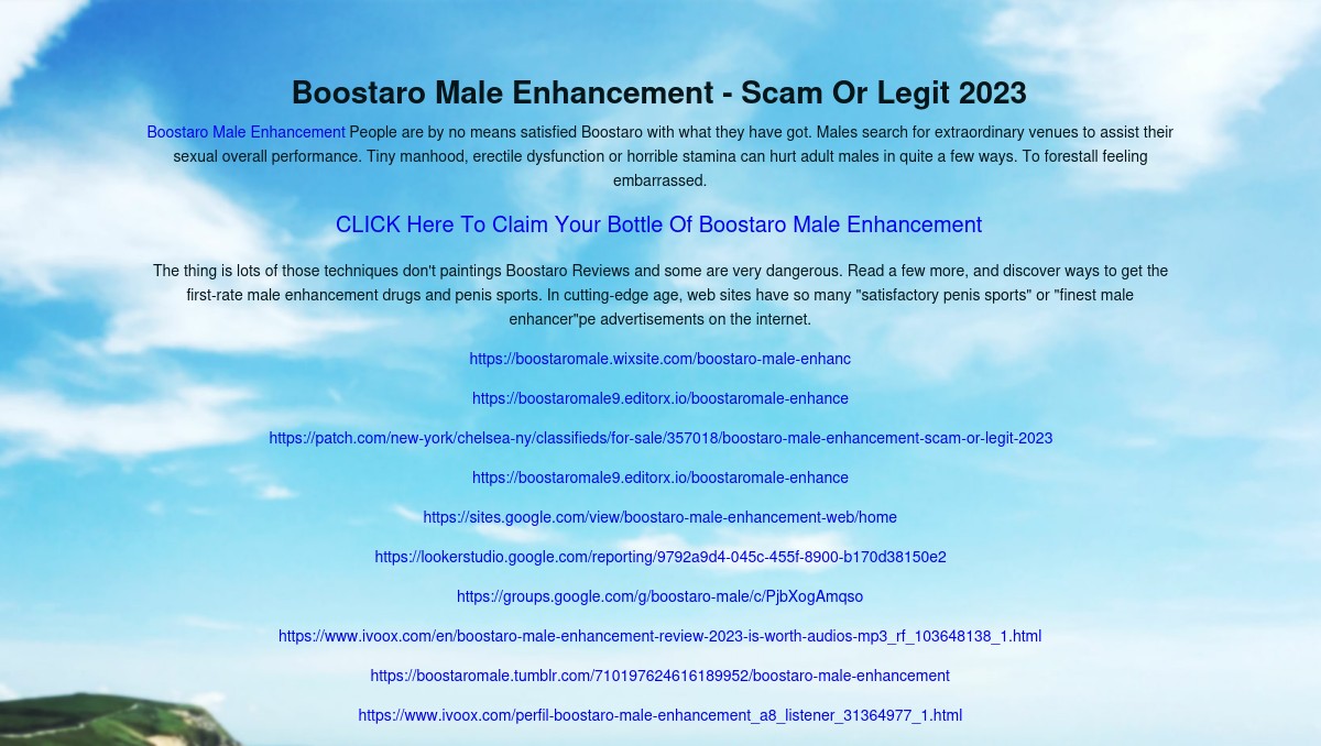 Boostaro Male Enhancement - Scam Or Legit 2023
